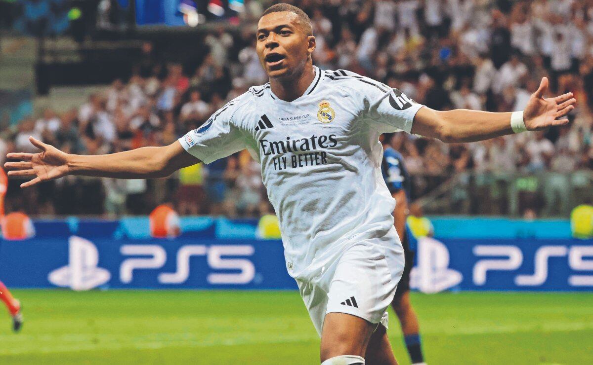 Kylian Mbappé debut Real Madrid Supercopa de Europa Campeón fuera de forma