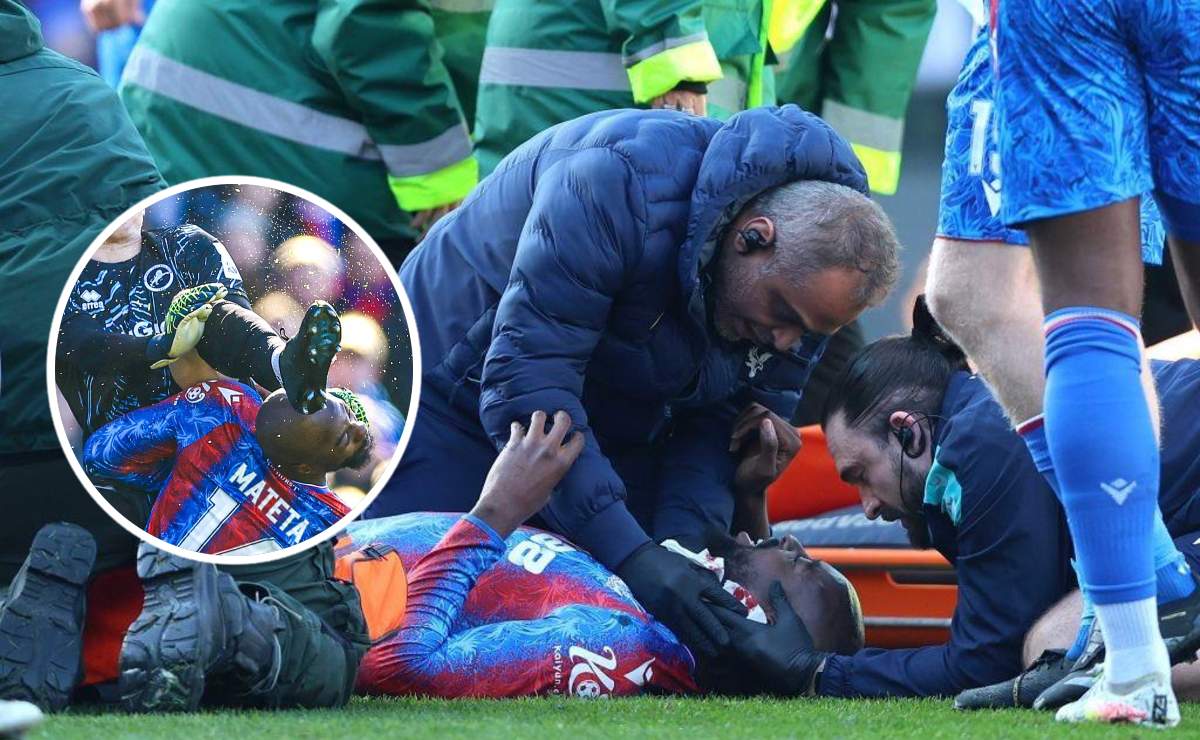 Brutal patada deja inconsciente a Mateta en la FA Cup: requirió 25 ...