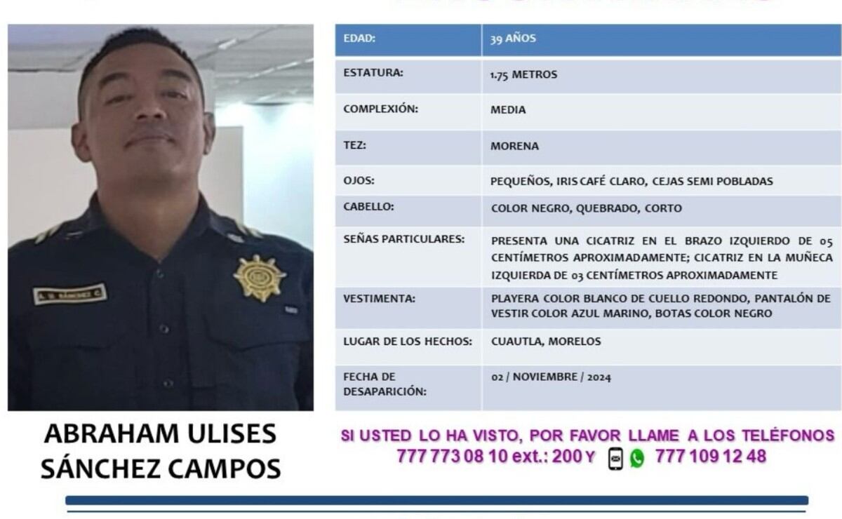 Hallan sin vida a Abraham Ulises, policía de Asuntos Internos de la SSC desaparecido desde noviembre